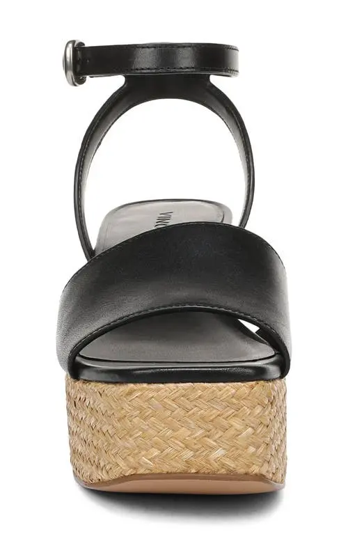 Vince Castella Ankle Strap Platform Sandal - Black