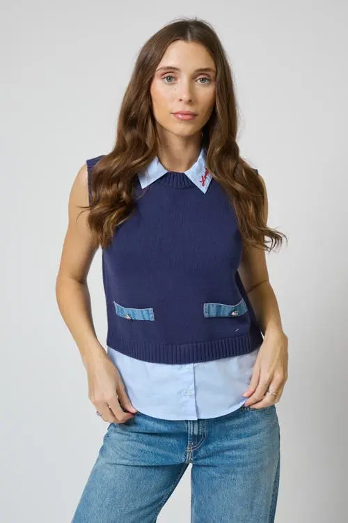 Central Park West Kendall Sleeveless Sweater Vest