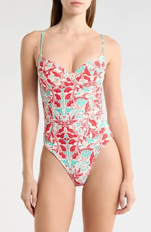 Ramy Brook Jayda Underwire One-piece Swimsuit - Flame Combo