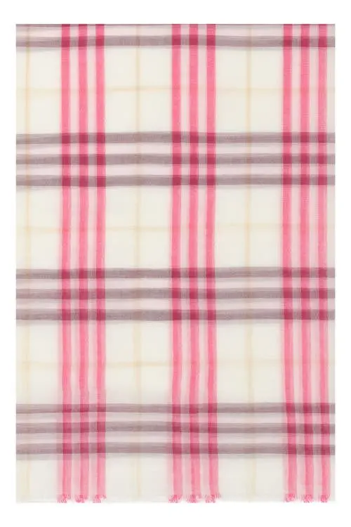 Burberry Check Cotton Sarong - Aubergine Purple