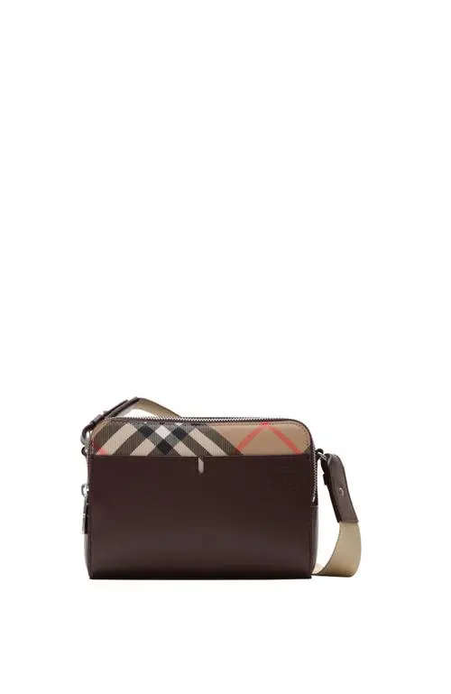 Burberry Crossbody Bag - Peat Brown/sand Beige