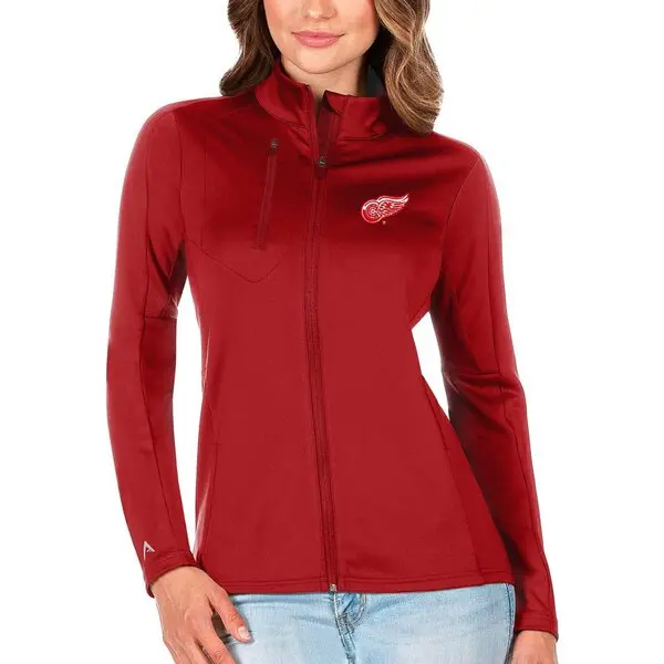 ANTIGUA Detroit Wings Generation Full-zip Pullover Jacket - Red