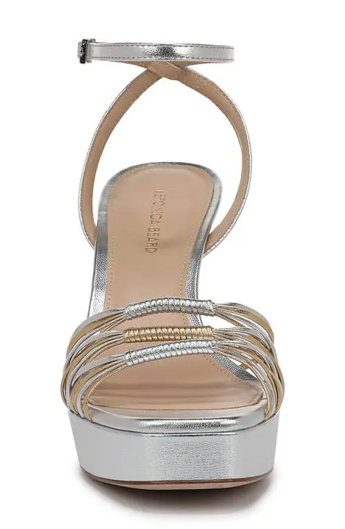 Veronica Beard Beverlee Platform Sandal - Silver/pale Gold