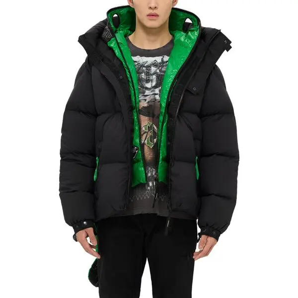 ALPHA STYLE Kudu Puffer Jacket Darkshine Edition - Black