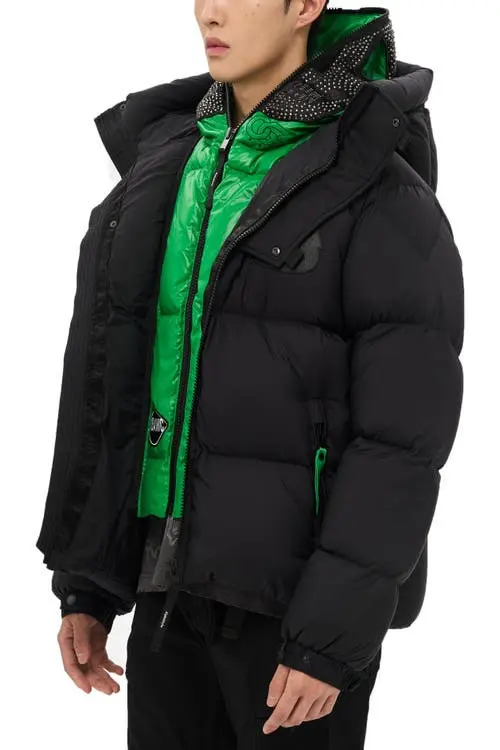 ALPHA STYLE Kudu Puffer Jacket Darkshine Edition - Black