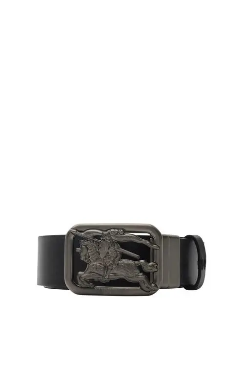 Burberry Reversible Check Rider Belt - Black/charcoal Grey