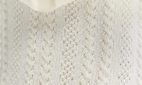 CASA CLARA Chelsea Ruffle Cotton Blend Pointelle Crew Socks - Ivory