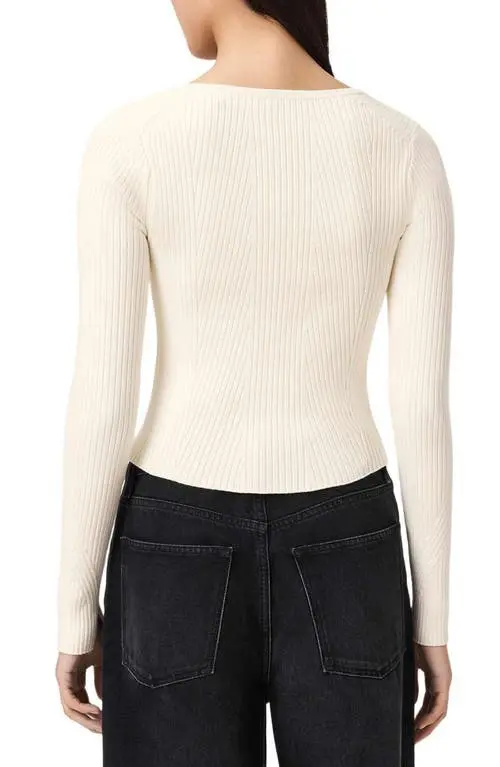 ALLSAINTS Cruz Hera Rib Fitted Sweater - Chalk White