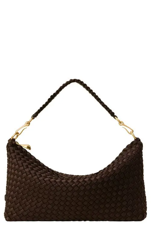 NAGHEDI Small Porto Half Moon Shoulder Bag - Chocolate
