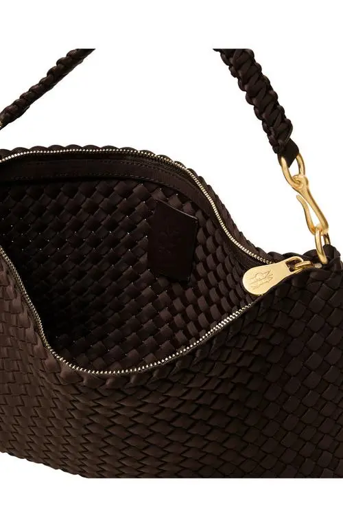 NAGHEDI Small Porto Half Moon Shoulder Bag - Chocolate
