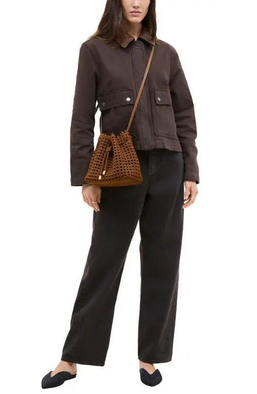 NAGHEDI Medium Mallorca Bucket Bag - Teak