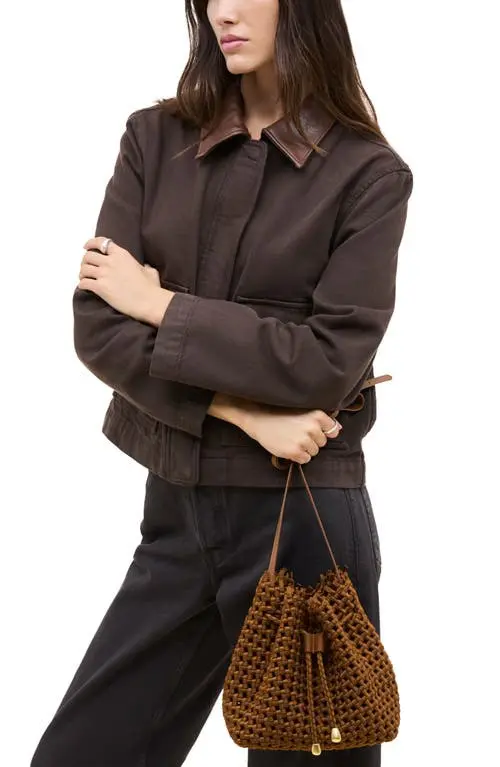 NAGHEDI Medium Mallorca Bucket Bag - Teak