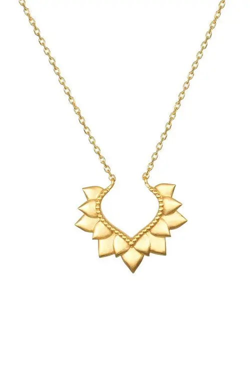 SATYA JEWELRY Blooming Love Lotus Petal Necklace - Gold