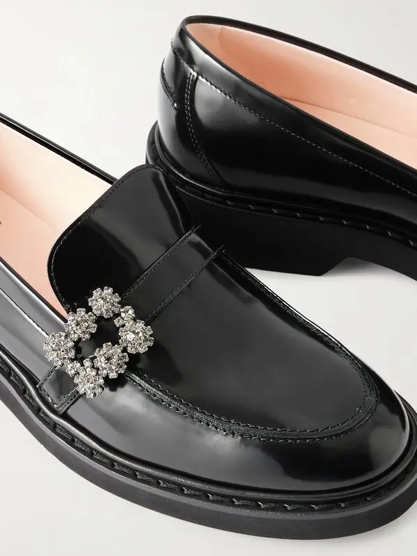 ROGER VIVIER Viv Embellished Loafers