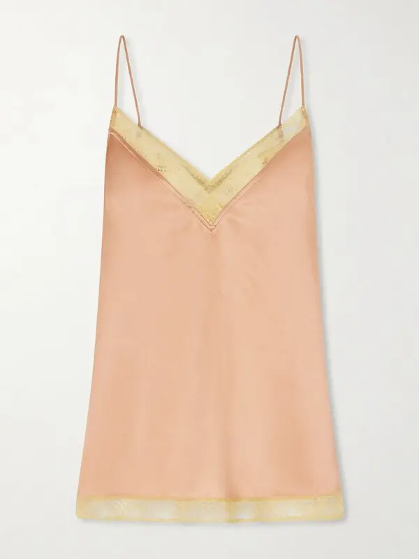 ERES Instant Lace-trimmed Silk-satin Camisole - Pink