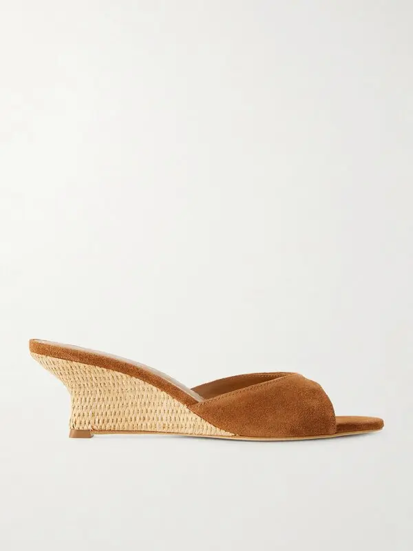 Staud Brigitte Suede Wedge Mules