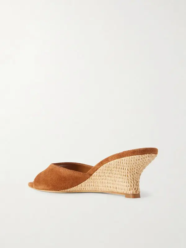 Staud Brigitte Suede Wedge Mules