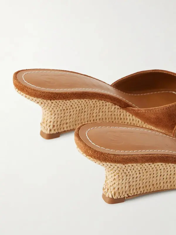 Staud Brigitte Suede Wedge Mules