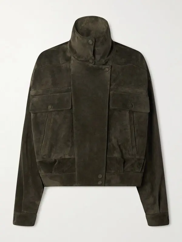 Saint Laurent Suede Jacket - Green