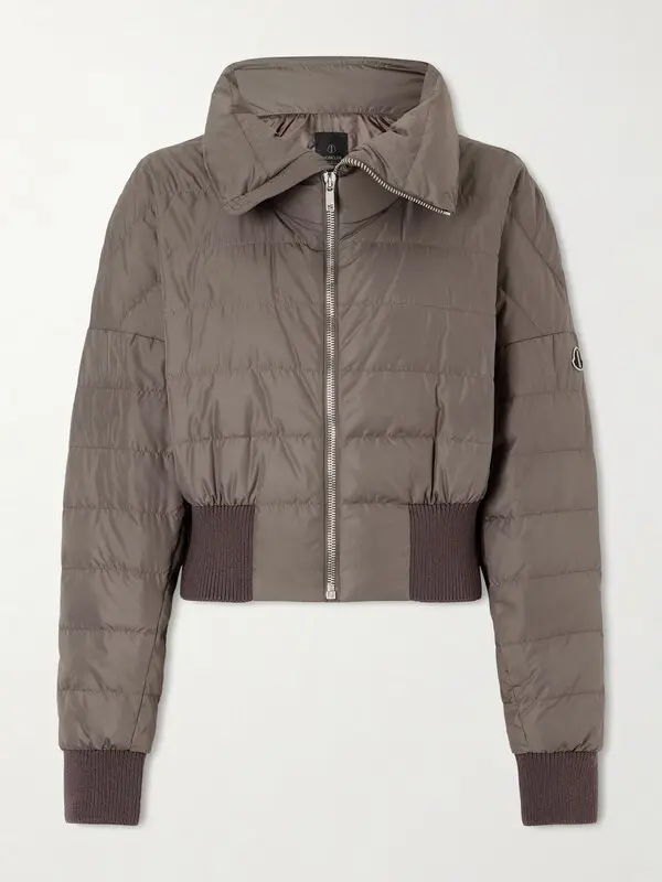Rick Owens Appliquéd Quilted Shell Down Jacket - Brown