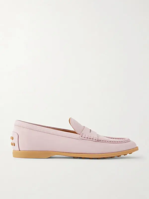 TOD'S Gomma Nubuck Loafers - Pink