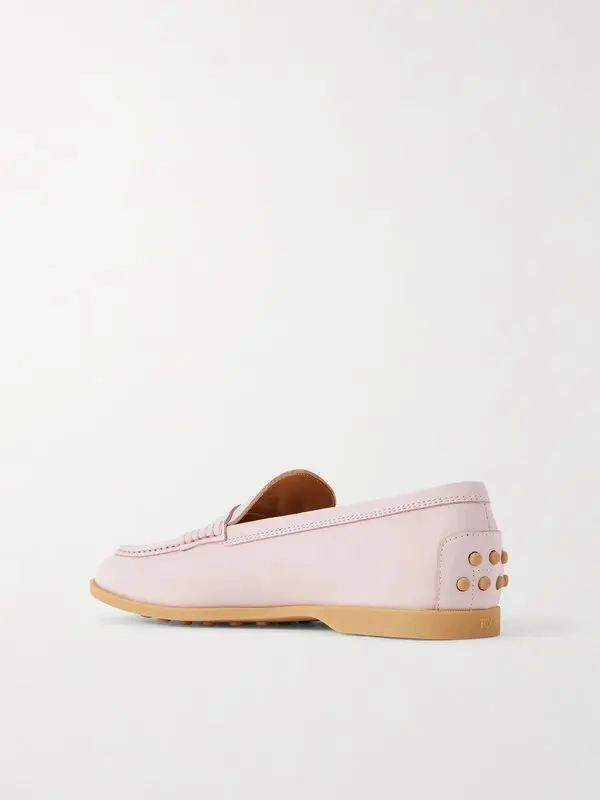 TOD'S Gomma Nubuck Loafers - Pink
