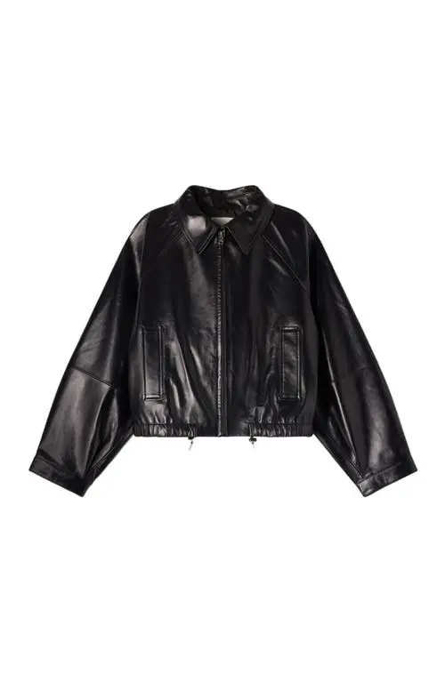 Sandro Lambskin Leather Jacket