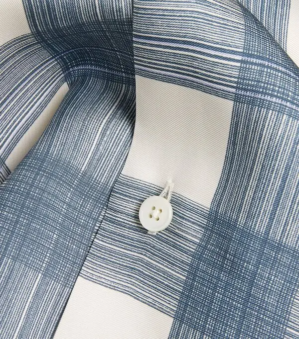 JIL SANDER Short-sleeve Check Shirt - Blue