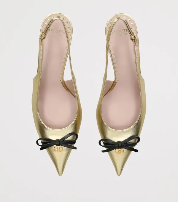 Valentino Garavani Leather Bepointy Slingback Pumps 80