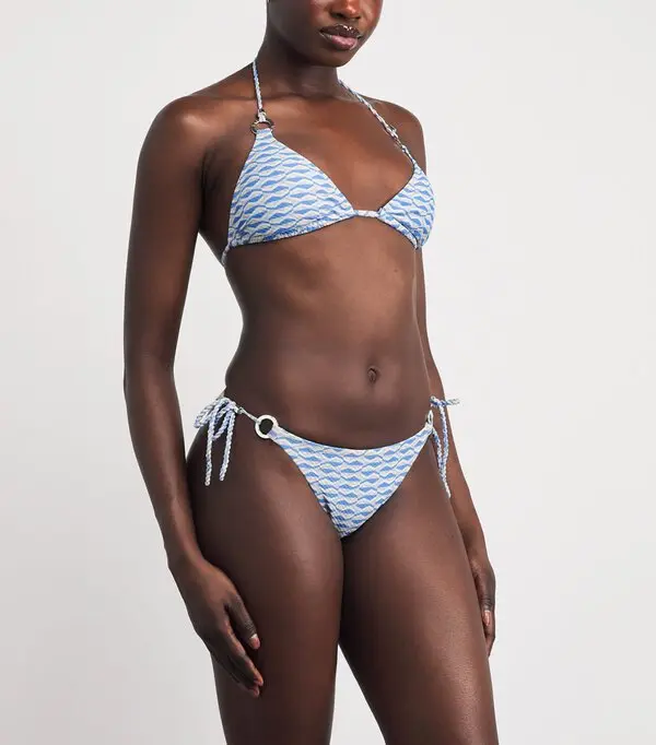 Heidi Klein Tinos Triangle Bikini Bottom - Blue
