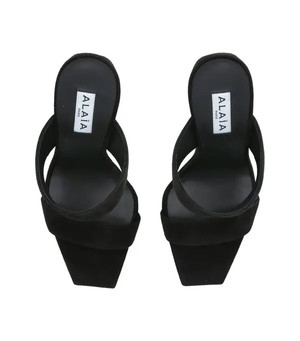 Alaïa Suede Wedge Mules 110