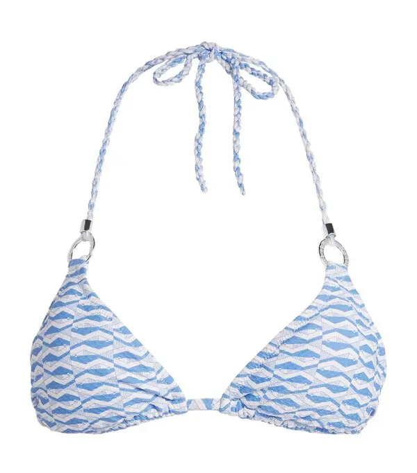 Heidi Klein Tinos Triangle Bikini Top - Blue