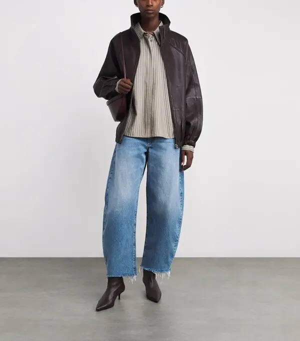 FRAME The Bubble Crop Jeans - Blue
