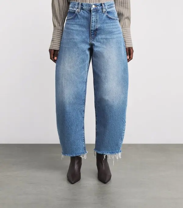 FRAME The Bubble Crop Jeans - Blue