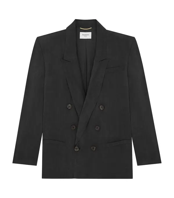 Saint Laurent Silk Double-breasted Blazer
