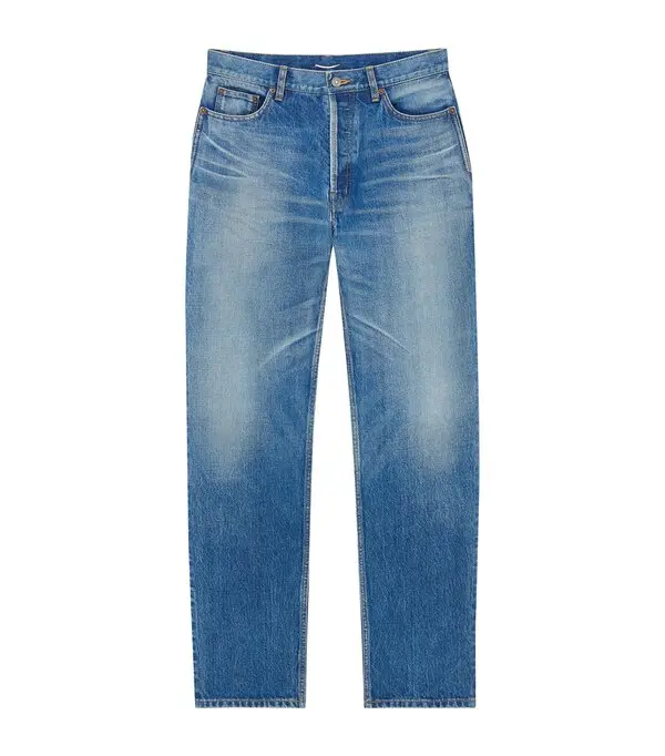 Saint Laurent Tapered Leg Jeans - Blue