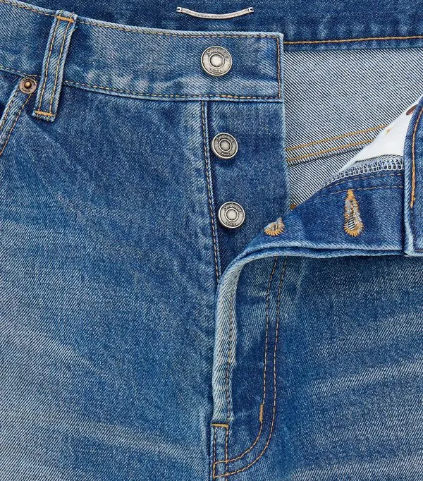 Saint Laurent Tapered Leg Jeans - Blue