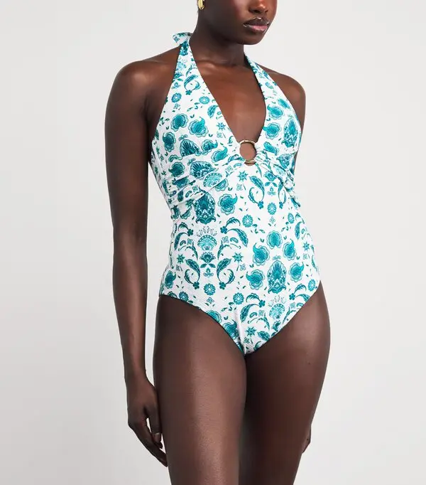 Heidi Klein Halterneck Floral Swimsuit