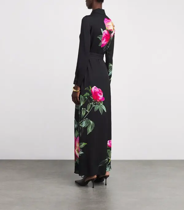 Alice + Olivia Floral Chassidy Shirt Dress - Black