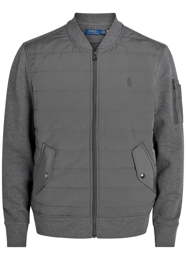 Polo Ralph Lauren Quilted Shell And Cotton-blend Jacket