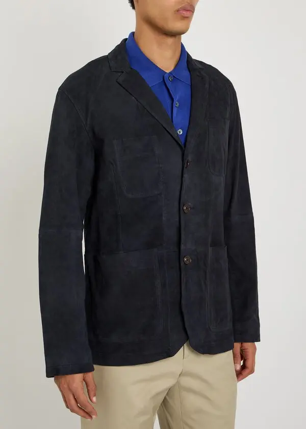 Polo Ralph Lauren Single-breasted Suede Jacket