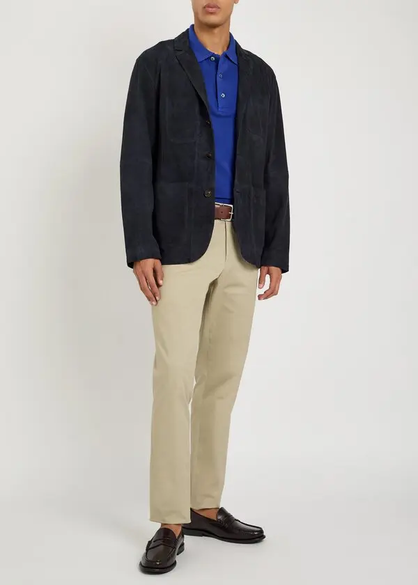 Polo Ralph Lauren Single-breasted Suede Jacket