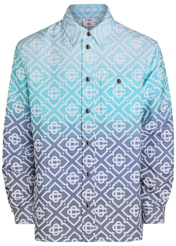Casablanca Logo-monogrammed Woven Overshirt