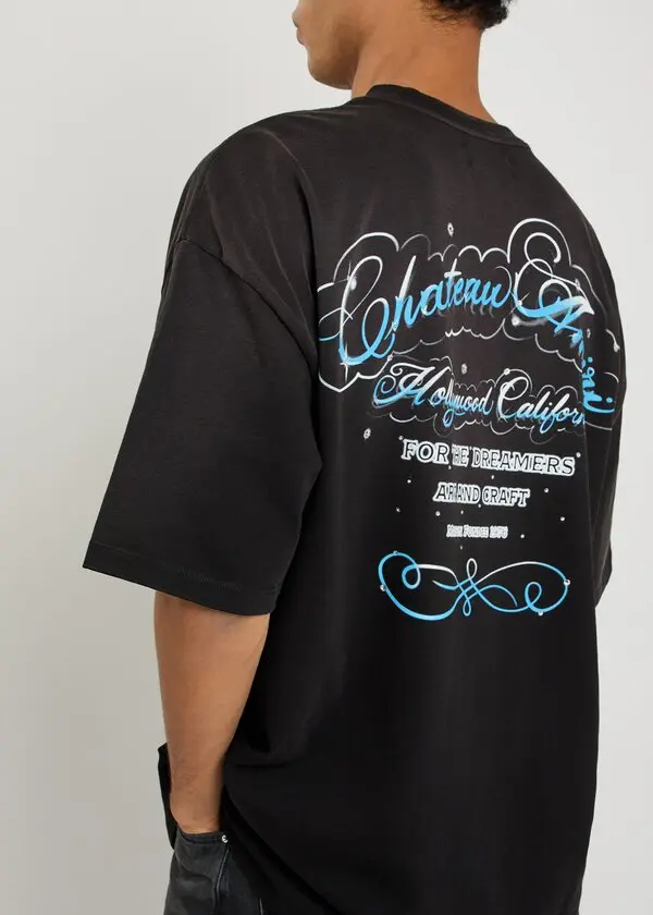 Amiri Crystal Script Printed Cotton T-shirt