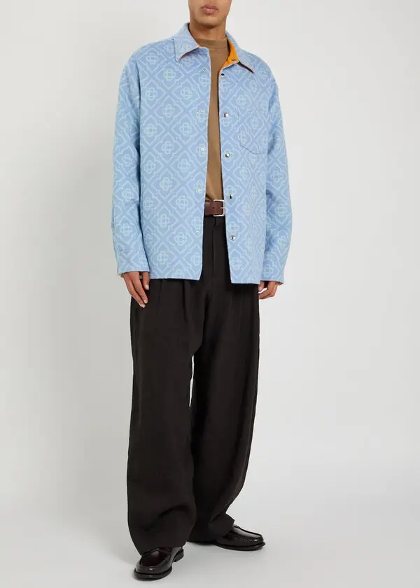 Casablanca Logo-monogrammed Wool Overshirt