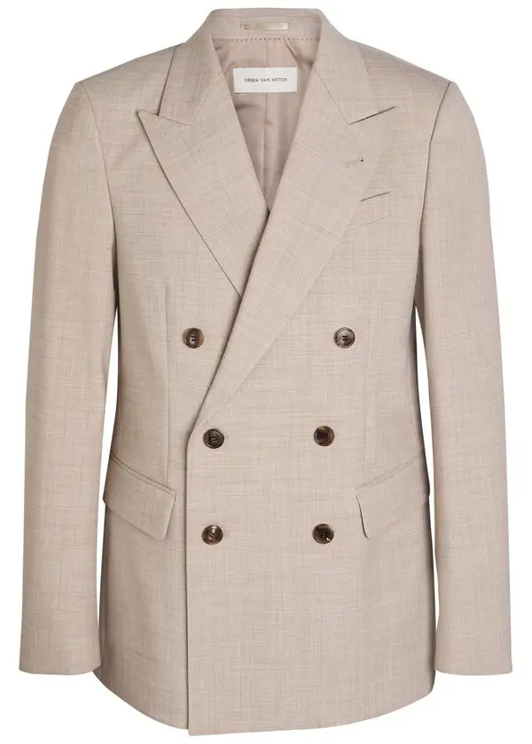 Dries Van Noten Barry Double-breasted Woven Blazer