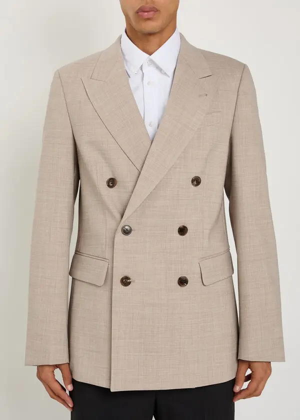 Dries Van Noten Barry Double-breasted Woven Blazer