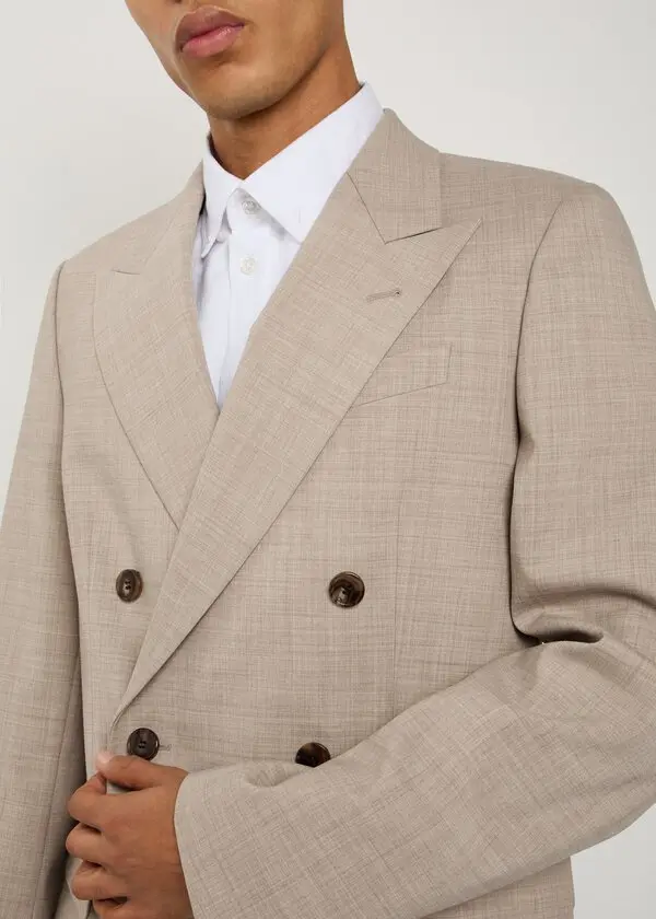 Dries Van Noten Barry Double-breasted Woven Blazer