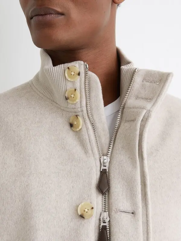 REISS Hadley Wool-blend Bomber Jacket