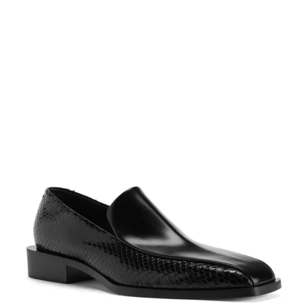 GIUSEPPE ZANOTTI Leather Loafers With Reptile-skin Inserts